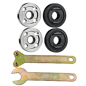 KOSIDA Replacement 100mm Angle Grinder 3/8 Inch Nut Parts Angle Grinder Parts Set Lock Nut Wrench Tool Set Suitable For Electric Drill Angle Grinder 3/8 Inch Arbor Mandrel Shaft Nut Accessories
