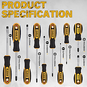 11PCS Screwdriver Set 5 Phillips and 5 Slotted Tips magnetic screwdriver set screw driver work on small screws as well as large. Magnetizer Demagnetizer for Screwdriver Tips Bits and Small Tools