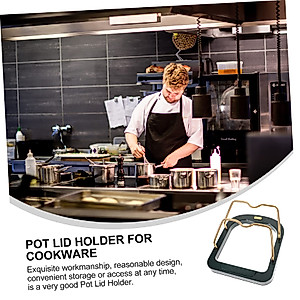 CALLARON Pot Lid Holder Wall Mount Pot Lid Organizer Rack Cabinet Door Mounted Pan Cover Hangers Rest for Storage Cutting Boards Bakeware Pots Pans Serving Trays