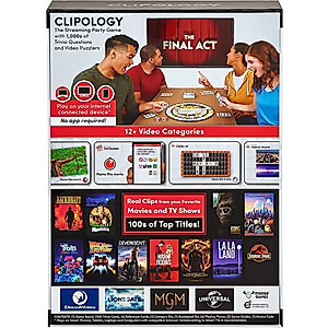 Clipology Game - The Premier Streaming Board Game Featuring Real Clips From The World's Best Movies & TV Shows | Movie Trivia Game
