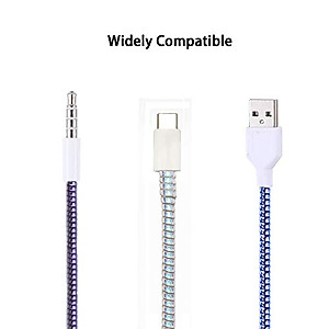 Cable Protector Animal Proof Wire Repair, Cord Protector for Pets Headphone Saver Spiral Cable Wrap Strain Relief, Cord Sleeve for Phone Cable USB Date Cable, 60 inches, 2 pcs, Silver-Red-Blue