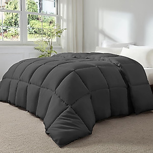 Soft Oversized King Comforter 120"x120" Extra Large Lightweight Quilted Down Alternative All Season Fluffy Breathable Microfiber Grey