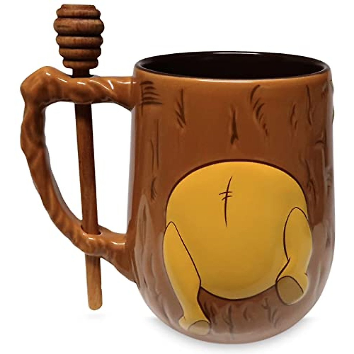 Disney Parks Exclusive - Ceramic Coffee Mug - Winnie the Pooh Sculpted with Honey Stick Stirrer, 25 ounces