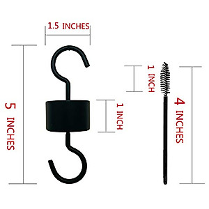 REZIPO 4 Pack Hummingbird Feeders Accessory Hooks, 2 Hooks with 2 Hummingbird Feeder Brushes