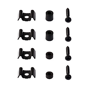 Metallor Guitar String Trees String Retainer Guides Compatible with Strat Tele Style Electric Guitar Bass Parts Replacement Pack of 4pcs with Mounting Screws Black.