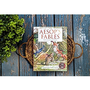 Aesop's Fables Hardcover: The Classic Edition by acclaimed illustrator, Charles Santore (Bedtime Stories With Moral Lessons) (Charles Santore Children's Classics)