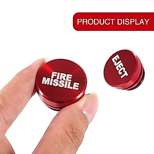 Gseigvee 2 PCS Car Cigarette Lighter Cover, Metal Cigarette Lighter Dust-proof Plug, Cigarette Lighter Scratch-resistant Protective Decoration, Universal Internal Accessories for Most Cars (Red)