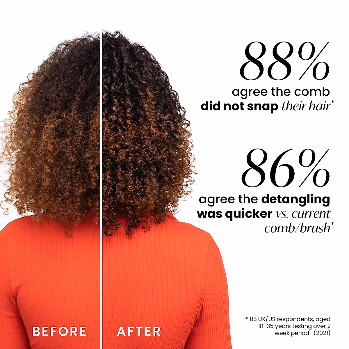 Tangle Teezer The Wide Tooth Comb for Curly Hair, Double-Sided Detangling Comb for All Hair Types, Wet and Dry Detangling, Lilac