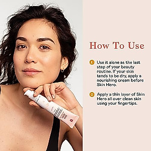 Erborian Skin Hero with White Ginseng, Facial Concealer and Makeup Primer - Non-Tinted Bare Skin Perfecting Face Moisturizer Smooths, Blurs & Illuminates Skin - Silicone Free Korean Skincare