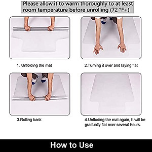 AiBOB Chair Mat for Low Pile Carpet Floors, Flat Without Curling, 40 X 51 in, Office Carpeted Floor Mats for Computer Chairs Desk