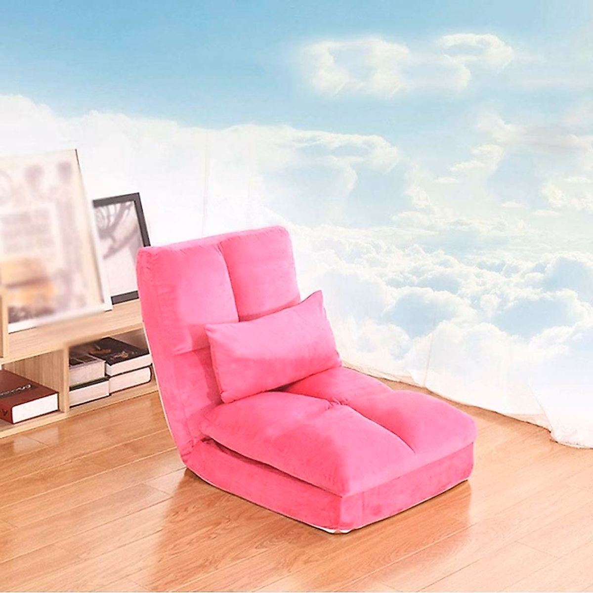 WXBDD Lazy Sofa, Tatami Folding Single Sofa Bed Creative Bedroom Multifunctional Sofa