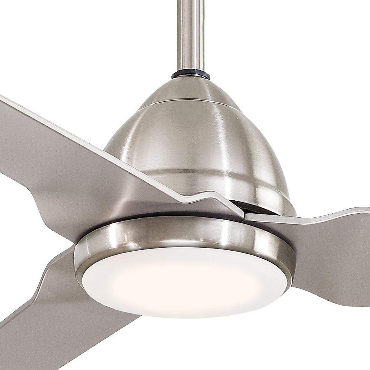 MINKA-AIRE - 54 Minka Aire Java LED Brushed Nickel Wet Outdoor Ceiling Fan with Remote Control and Etched Opal Glass Light