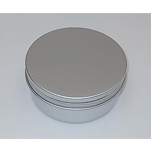 JL Missouri Parts & Misc. 2x 3.75 Diameter 1.5" Deep 8 oz Ounce Aluminum Tin Cans. Bare Screw Top New Containers Storage Cream Spices Etc