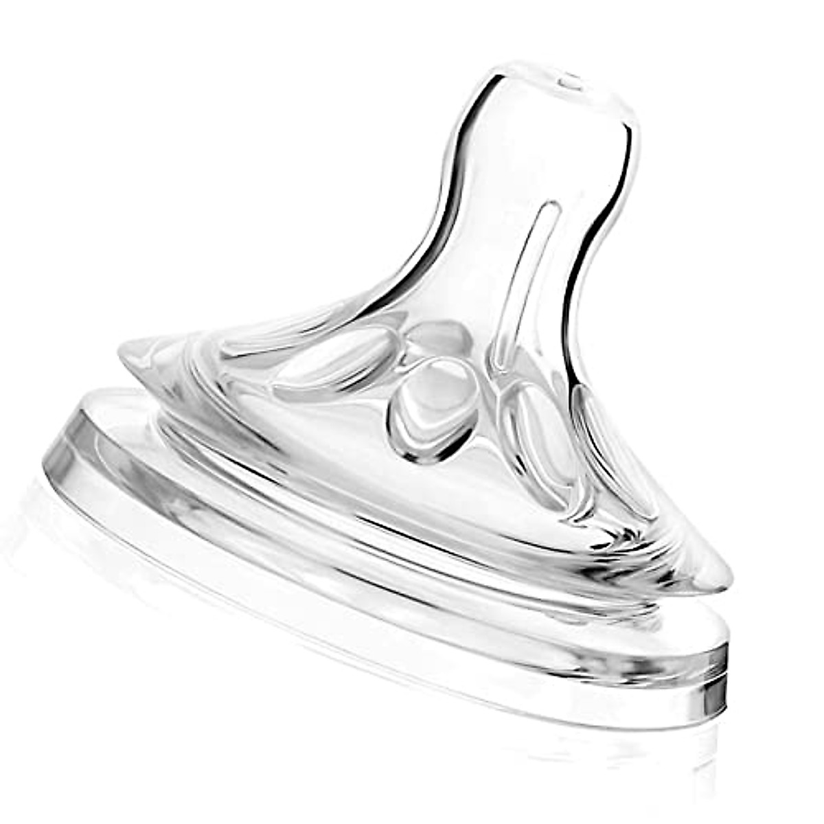 4pcs Bottle Nipples Transparent Soft Silicone Baby Bottles Nipples for 12+ Month Old Infant
