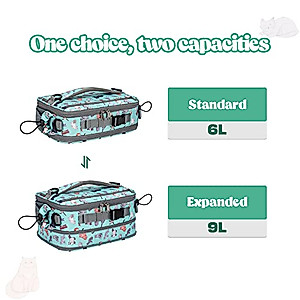 Maelstrom Lunch Box Kids,Expandable Kids Lunch Box,Insulated Lunch Bag for Kids,Lightweight Reusable Lunch Tote Bag for Boy/Girl,Suit for School/Picnic,9L,Cat