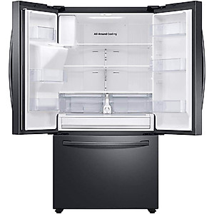 SAMSUNG RF27T5201SG 27 cu. ft. Large Capacity 3-Door French Door Refrigerator with External Water & Ice Dispenser in Black Stainless Steel