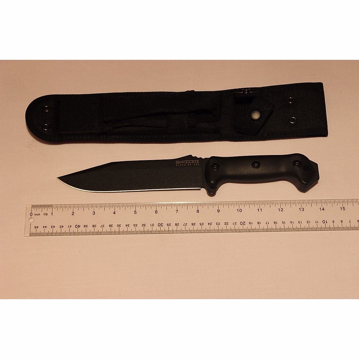 KA-BAR BKR7-BRK Combat Utility , Black, 7-Inch