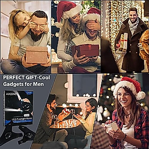 LED Flashlight Gloves Gifts for Men,Fathers Day Men Gift Hands-Free Lights Tools for Fishing Camping Repairing,Cool Gadget Unique Men Birthday Gifts