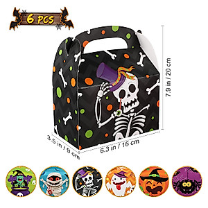 Halloween Boxes for Treats 24pcs Halloween Goodies Boxes Cardboard Cookie Candy Containers for Party Favors Classroom Home Office