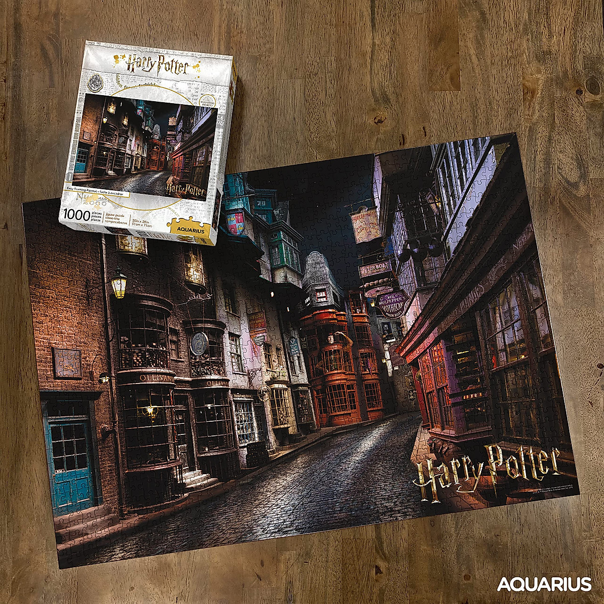 AQUARIUS Harry Potter Puzzle Diagon Alley (1000 Piece Jigsaw Puzzle) - Officially Licensed Harry Potter Merchandise & Collectibles - Glare Free - Precision Fit - 20x28in