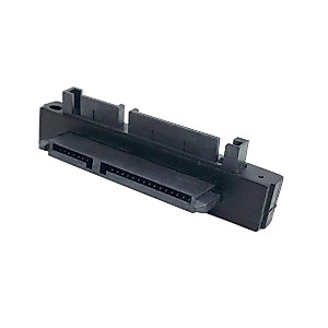 cablecc Right Angled 90 Degree SATA 22Pin 7+15 Male to SATA 22P Female Extension Convertor Adapter