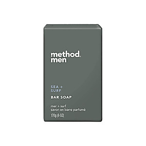 Method Men's Exfoliating bar Soap, Sea + Surf, 6 oz, 1Count