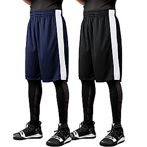COOFANDY Mesh Basketball Shorts Men Big and Tall Loose Fit 11 Inch Gym Shorts