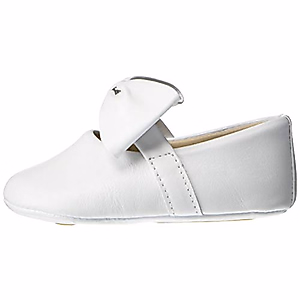Elephantito Baby Girls European Crib Shoe, White, 4 Infant