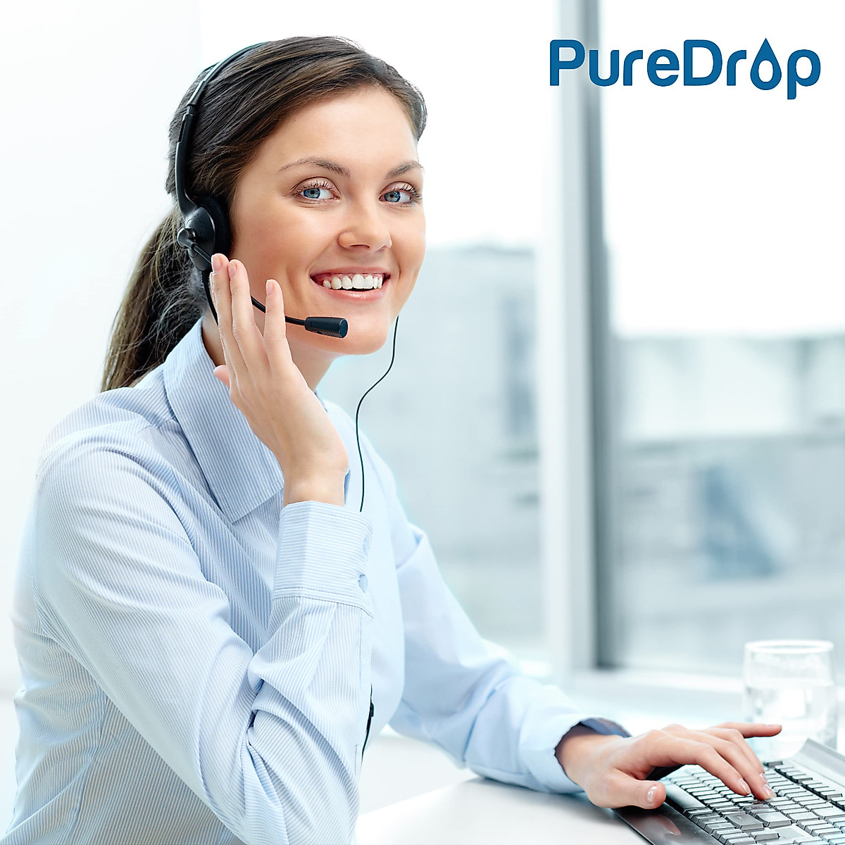 PureDrop UC15S Under Sink Water Filter, 16K Gallons Capacity Water Filtration System, Direct Connect to Kitchen Sink Faucet, Drinking Water Filter Reduces Chlorine