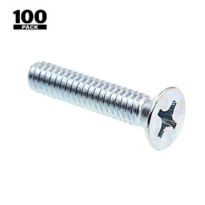 Prime-Line 9001880 Machine Screws, Flat Head, Phillips Drive, 1/4 In.-20 X 1-1/4 In., Zinc Plated Steel (100 Pack)