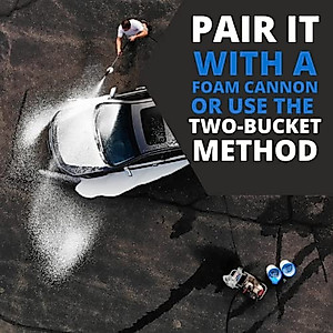 TriNova Premium Chenille Scratch-Free Microfiber Wash Mitt | Car Wash Mitt for Auto Detailing, Reusable Quality Car Washing Automotive Accessory Bright Blue