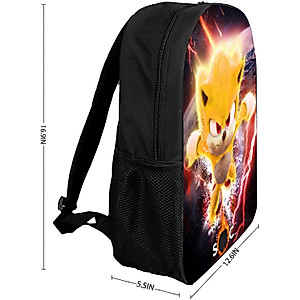 LMUCYISYIS Cute Hedgehog Backpack for School, 17 Inch Cartoon School Bag Large Capacity Bookbag Outdoor Travel Laptop Bag for Boys Girls Teens Gift (Cartoon 01)