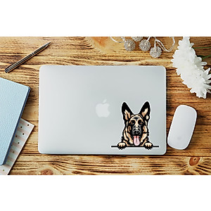 United by Color German Shepherd Sticker 5x5 Inches - Strong Adhesive Waterproof German Shepherd Accessories - Does not Fade, Used for Car, Laptop, Truck, Water Bottle, Helmet, RV (Brown)