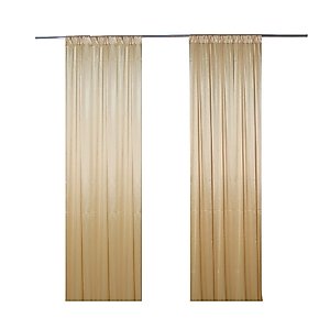 SweetEasy 2pcs 5ftx10ft Wedding Backdrop Curtains for Parties Birthday Baby Shower Bridal Home Party Festival Engagement Arch Party Stage Decorations Photography(Champagne)