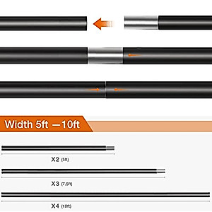 Yesker 8.5X10ft Background Stand Backdrop Support System Kit Photo Video Studio Adjustable Backdrop Stand for Photoshoot Photography Parties Wedding with Carrying Bag