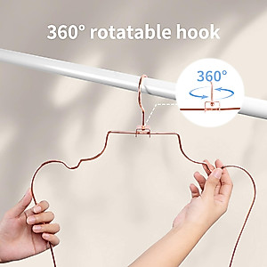 Stylish Body Shape Bikini Hanger Wire Display-Metal Lingerie Hangers for Swimsuits and Bathing Suits Hangers - Showcase and Organize Your Swimwear Collection with Elegance(Pink Gold(Set of 12))