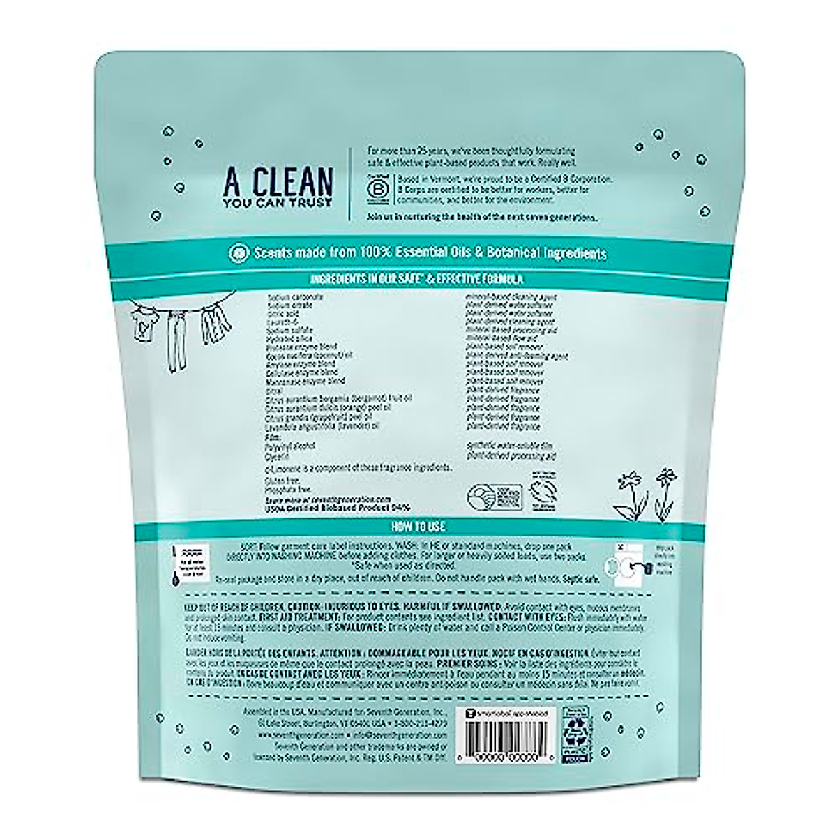 Seventh Generation Ultra Power Plus Laundry Detergent Packs Fresh Citrus 29.6 oz 42 count (pack of 2)