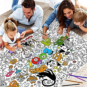 Giant Halloween Coloring Poster for Kids' Parties
