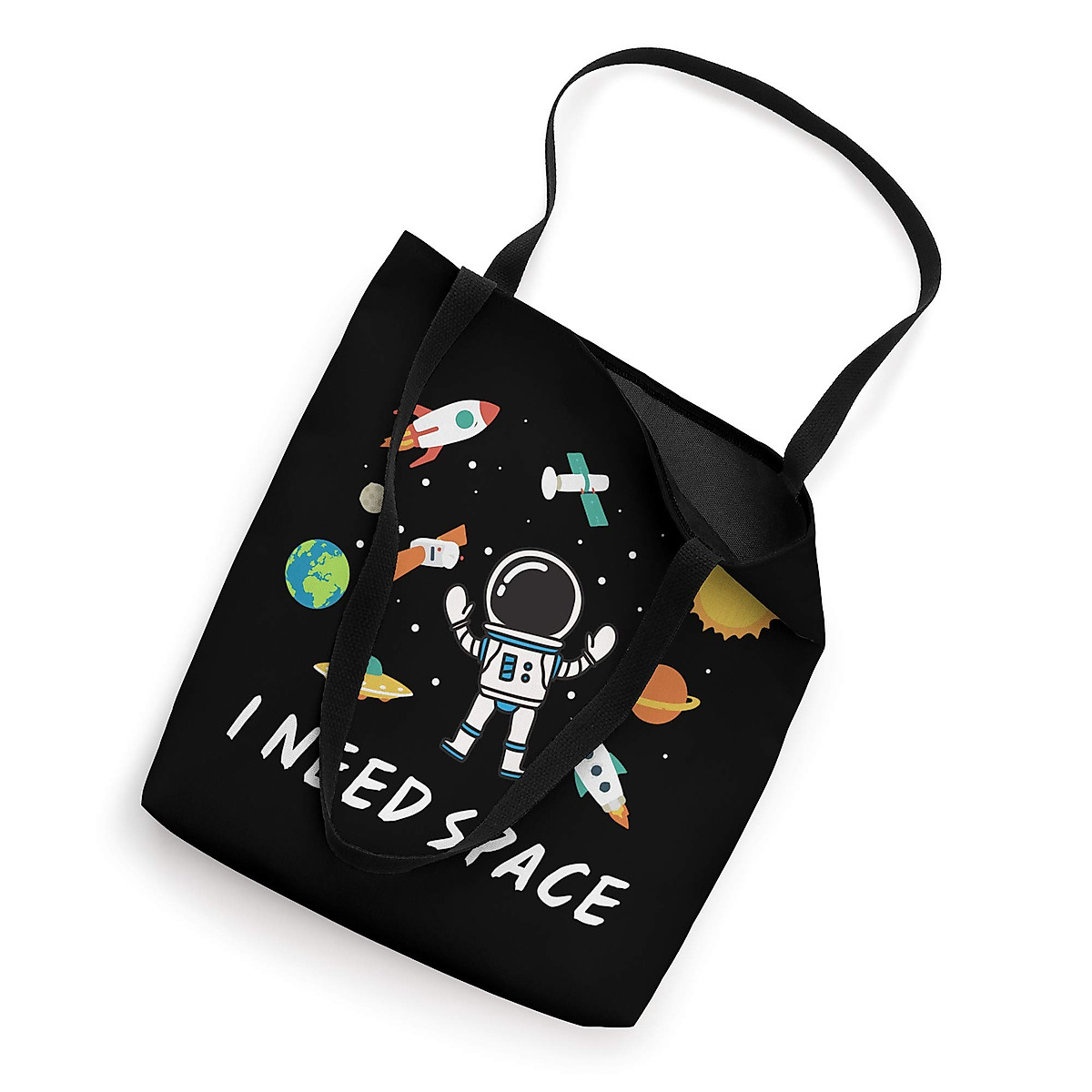 I Need Space Cute Funny Astronaut Outer Space Science Gift Tote Bag
