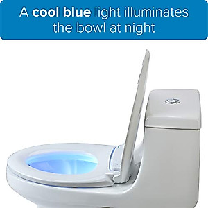 Brondell L60-EW LumaWarm Heated Toilet Seat with Night Light, Three Temperature Settings, Gentle Close Lid, Easy Installation, Built-in Controls, Elongated, White