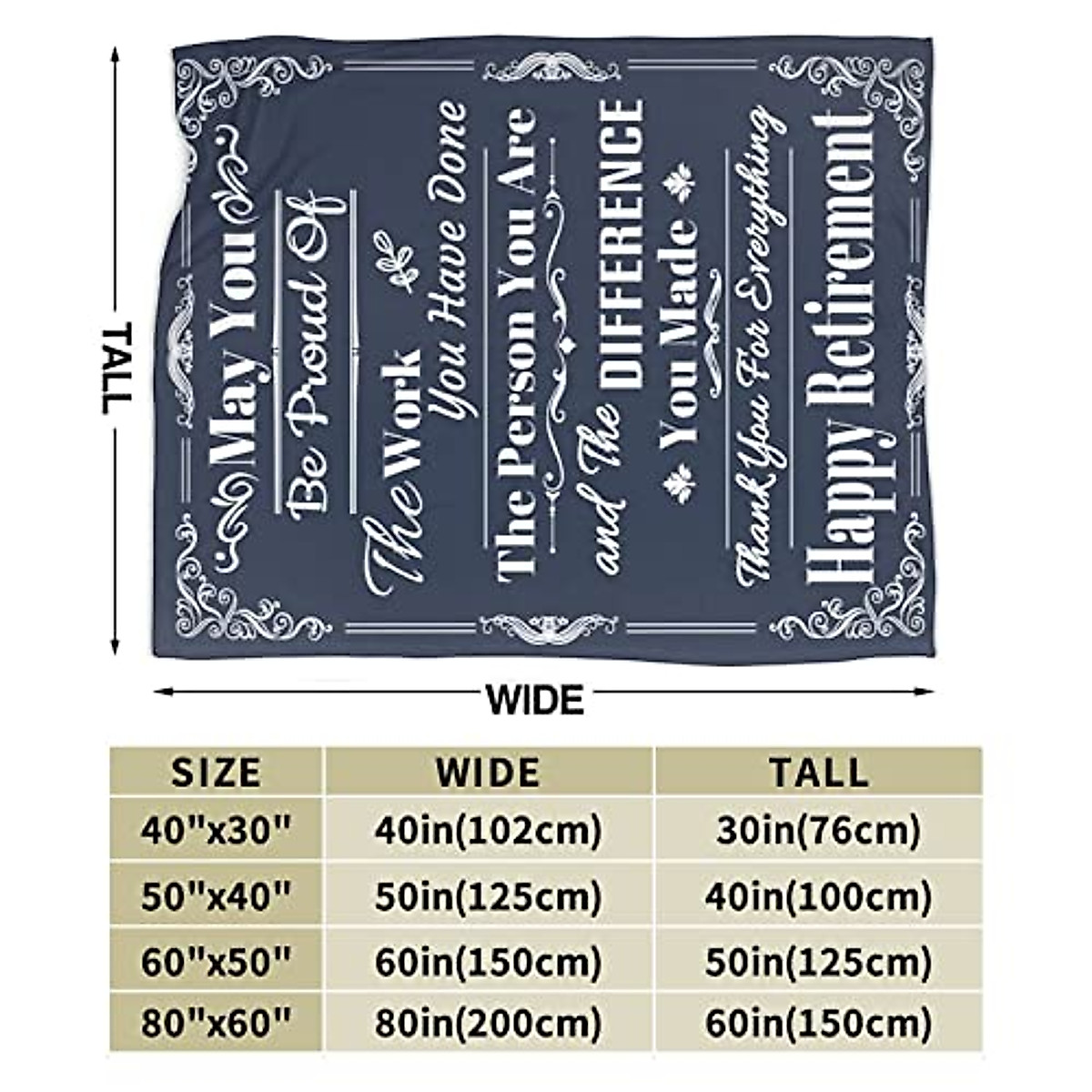 TBUWHZU Retirement Gifts for Men, Happy Retirement Gift Blanket, Funny Retired Gifts for Coworkers Mens, Goodbye Gifts, Going Away Gift for Coworkers, Coworker Leaving Gift Blanket,60x50in