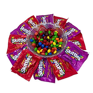 Klub Bulk Skittles Candy Assortment -3-lbs-Wild Berry & Original Flavor Skittles Candy Coated Fruit Chew Bites Individually Wrapped Mini Packs- Bulk Party Size Variety Pack (48-Oz)