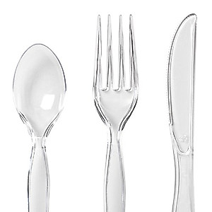 Dixie 7.13" Heavy-Weight Polystyrene Plastic Fork by GP PRO (Georgia-Pacific); Clear; FH017 ; Case of 1;000
