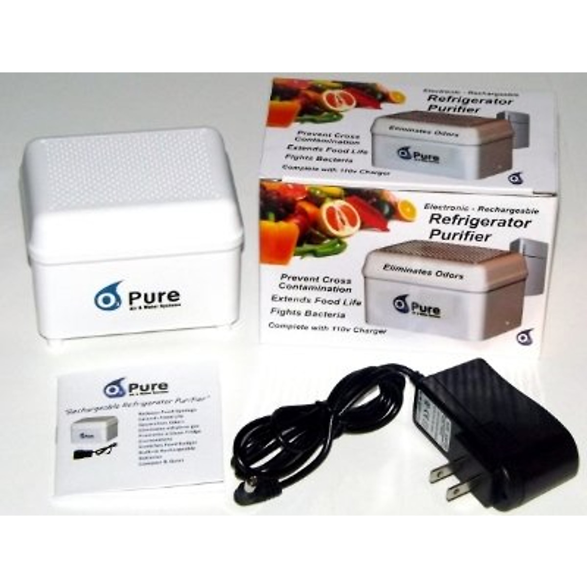 O3 Pure Rechargeable Refrigerator Purifier Deodorizer and Odor Eliminator