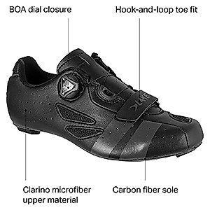 Lake CX218 Cycling Shoe - Men's Black/Grey, 46.5