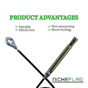 NICHEFLAG 2pack 06900438 Control Cable Replaces Ariens 06900438 Auger Cable, Ariens Part 06900438 Cable, Ariens Snow Blower Parts 06900438 for Ariens Classic 24 E Compact 20 Compact 24 Snow Blowers