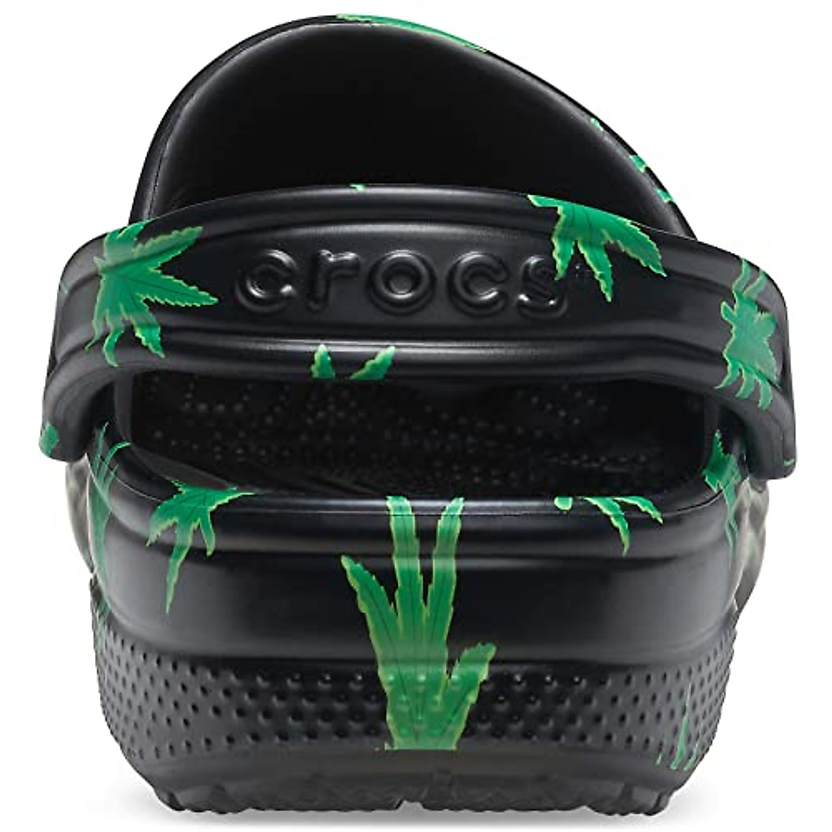 Crocs Unisex Classic Hemp Leaf Clogs, Half Baked and Weed Graphics, Black, Numeric_8 US Men