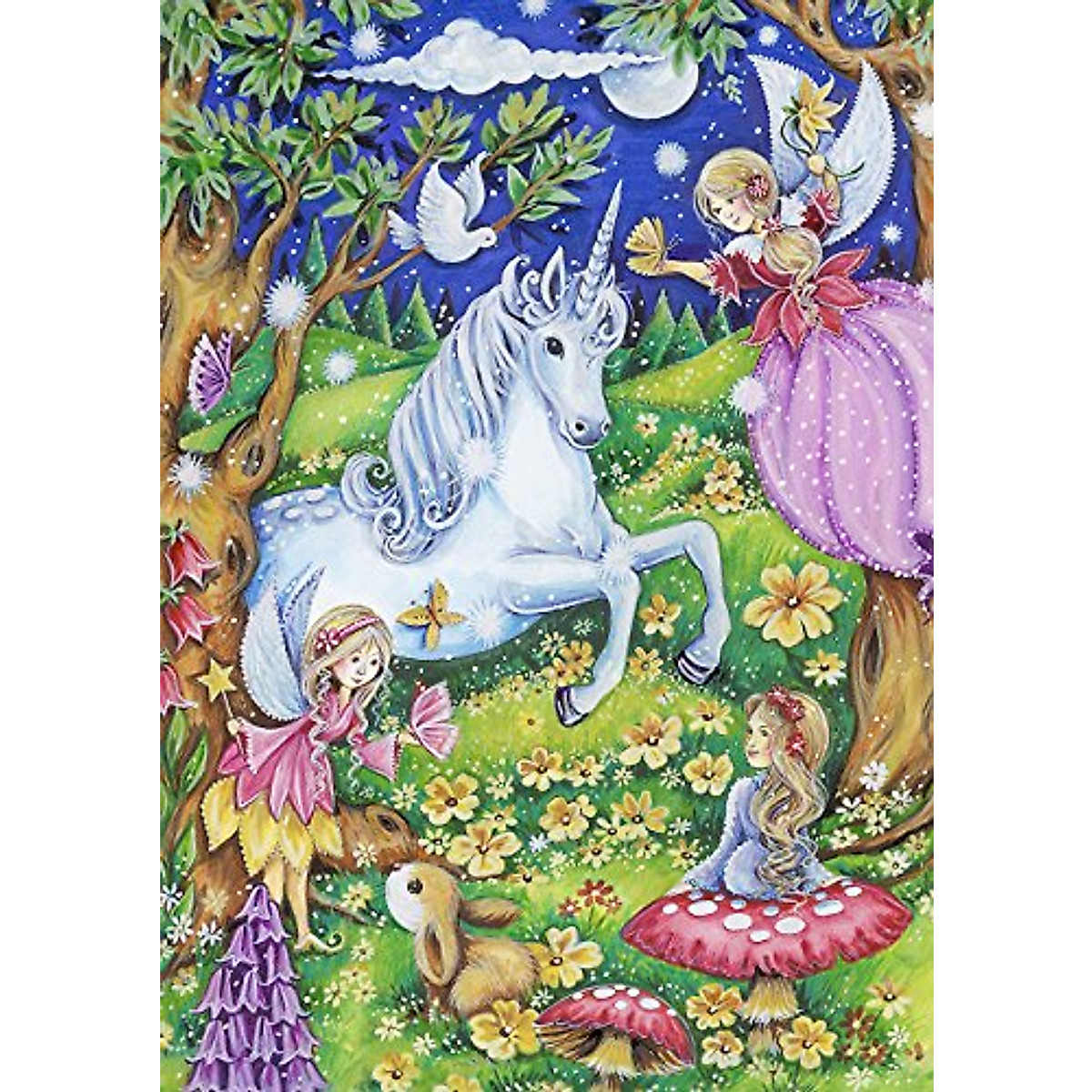 Toland Home Garden 1012161 Fairies and Unicorns Unicorn Flag 28x40 Inch Double Sided Unicorn Garden Flag for Outdoor House Fantasy Flag Yard Decoration