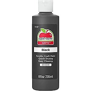 Apple Barrel Acrylic Paint in Assorted Colors (8 Ounce), 20404 Black- (Pack of 1)