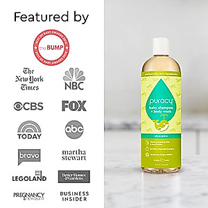 Puracy Shampoo & Body Wash for Children - Perfect Skin, Pure Ingredients - with 12 Fruit & Vegetable Extracts for Silky Smooth Skin, Gentle Citrus Grove Aromas, 98.8% from Mother Nature (12 Oz, 2-Pk)